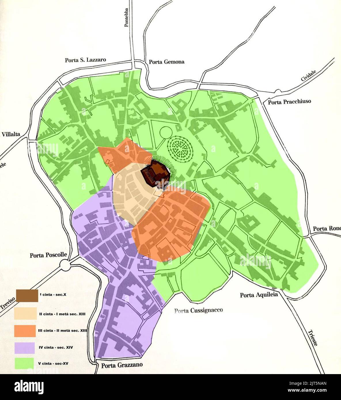 Udine mappa cerchie Stock Photo - Alamy