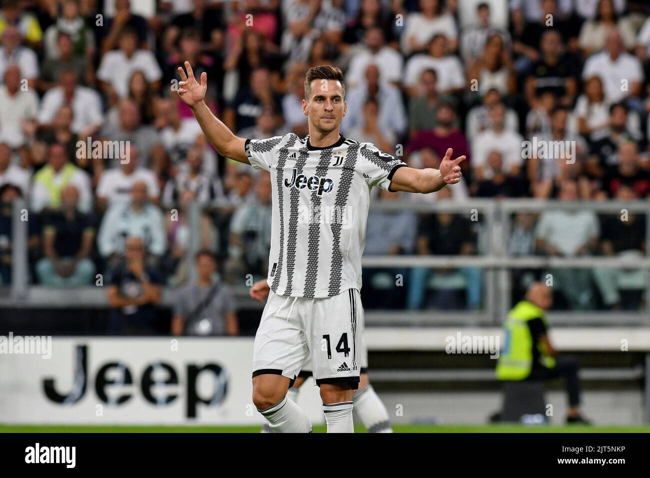 Arkadiusz Milik of Juventus FC gestures during the Serie A 2022/23 ...