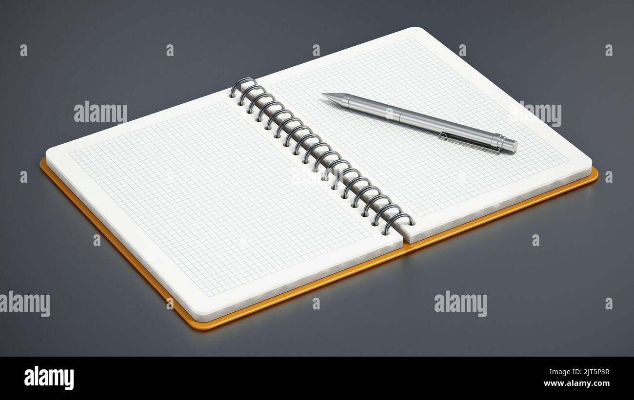 Ballpoint pen spiral copybook hi-res stock photography and images - Alamy