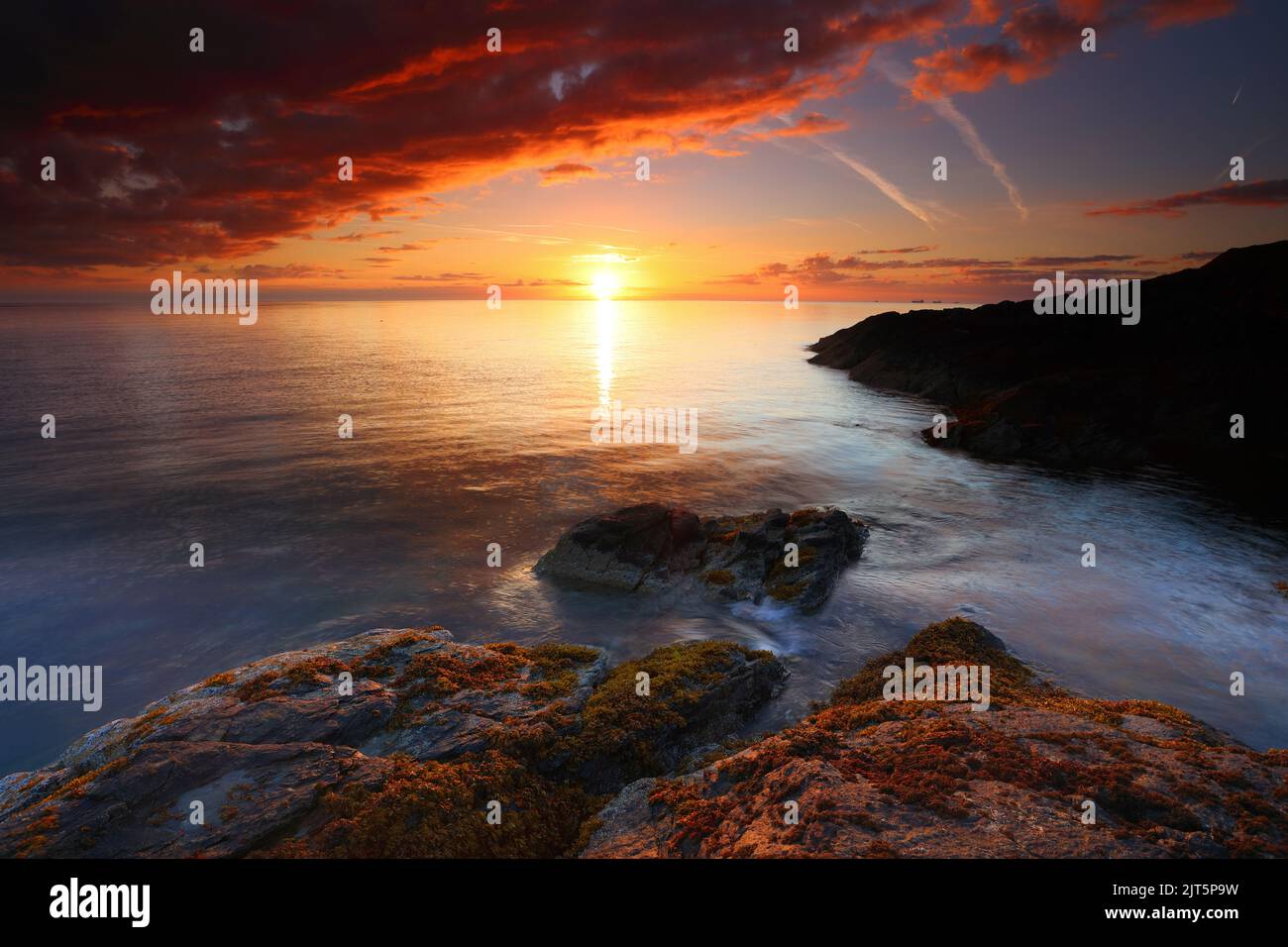 Beautiful Sunrise View looking over the Liverpool Bay from Point Lynas ...