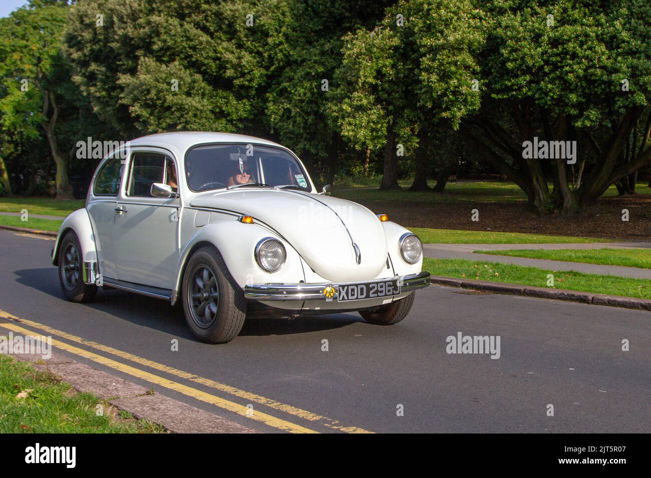 1971 70s seventies VW Old Type VW Volkswagen Beetle 1584cc; arriving at ...