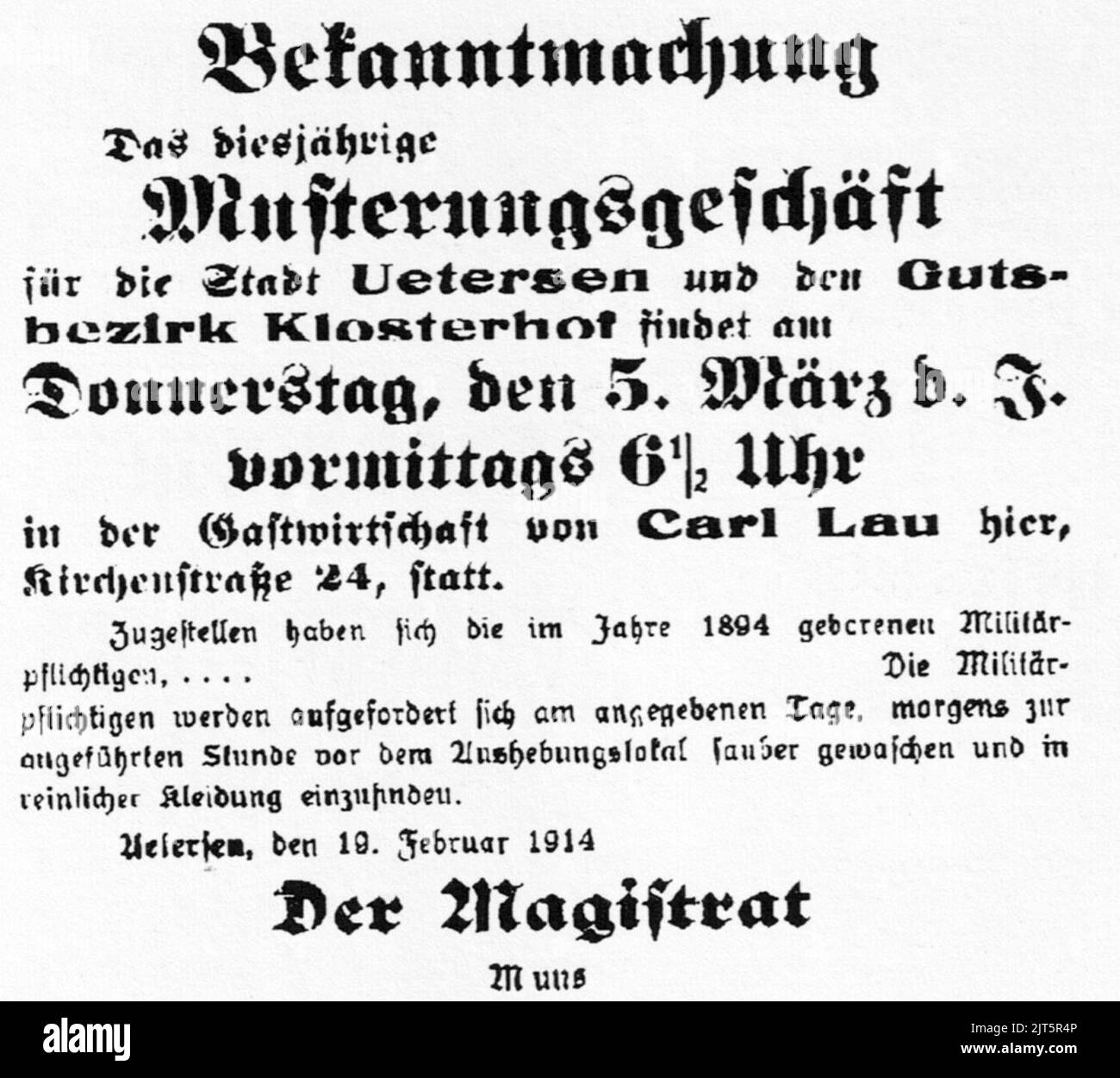 Musterung hi-res stock photography and images - Alamy