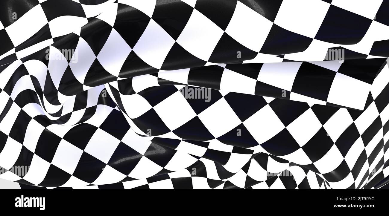 A 3D rendering of a black and white checkered fabric Stock Photo - Alamy