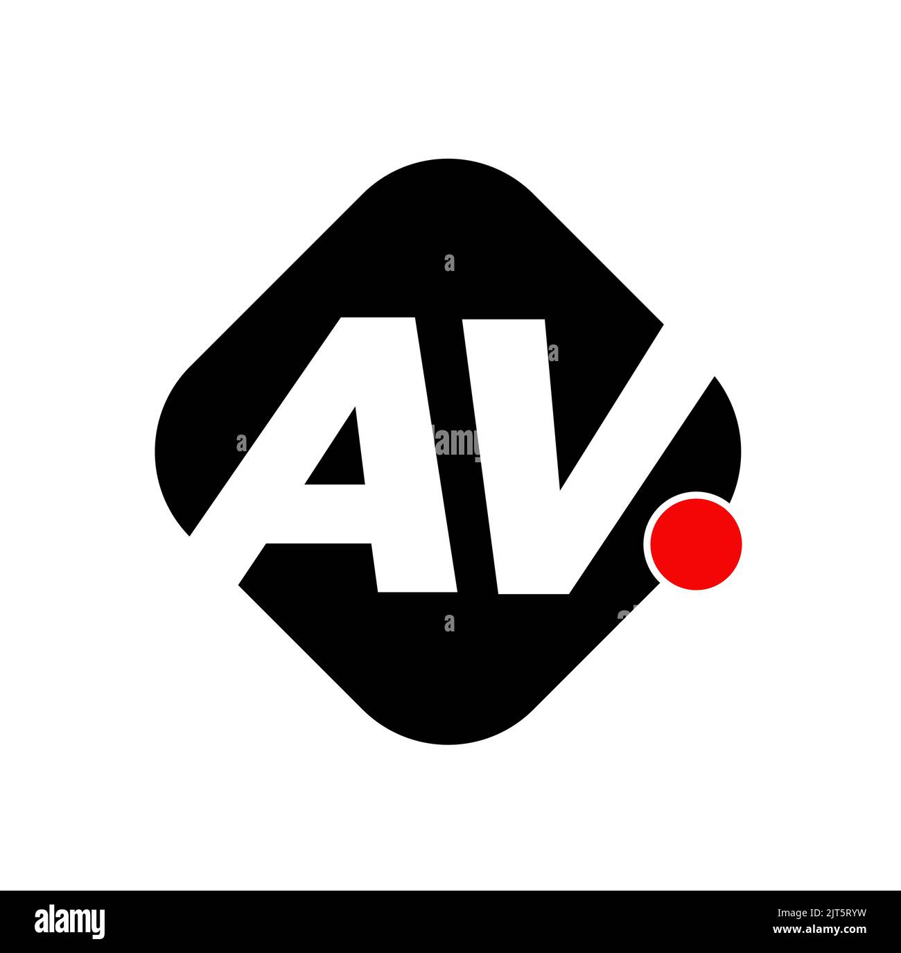 The AV company name initial letters monogram on dark grey rhombus shape ... The AV company name initial letters monogram on dark grey rhombus shape ...