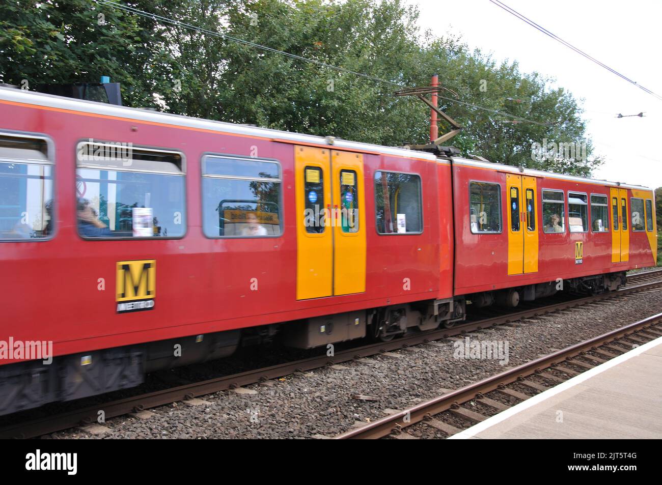 Newcastle metro train, Newcastle upon Tyne, UK Stock Photo - Alamy