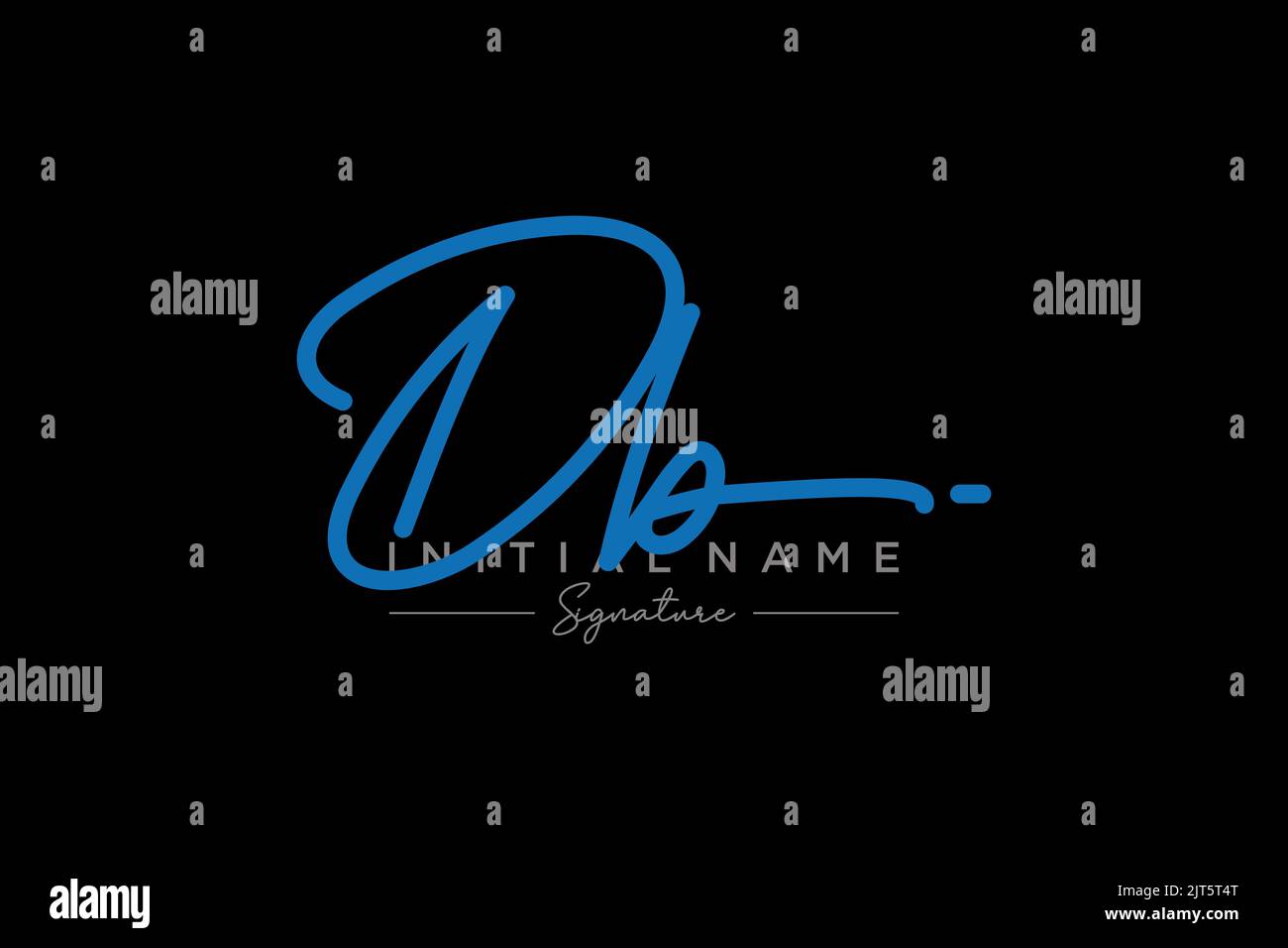 DB signature logo template vector. Hand drawn Calligraphy lettering ...