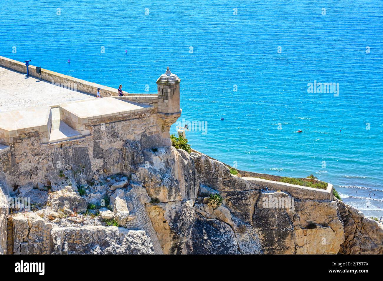 An artillery turret in one corner of the medieval military fort. The ...