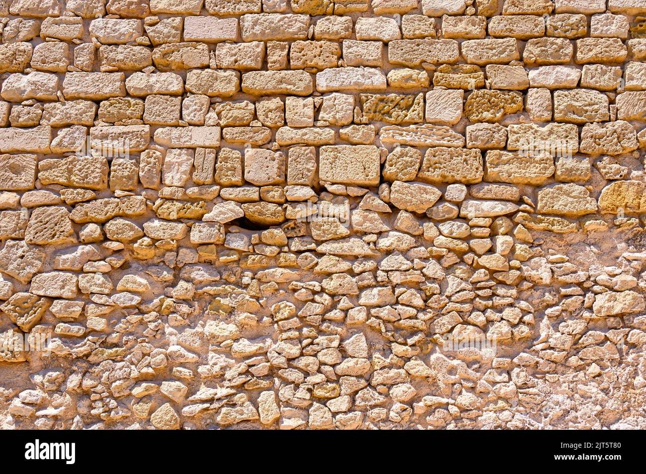 Pattern and texture of an antique wall. Architectural feature in stone ...