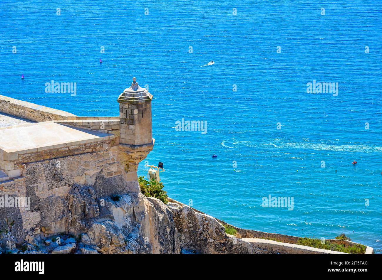 An artillery turret in one corner of the medieval military fort. The ...