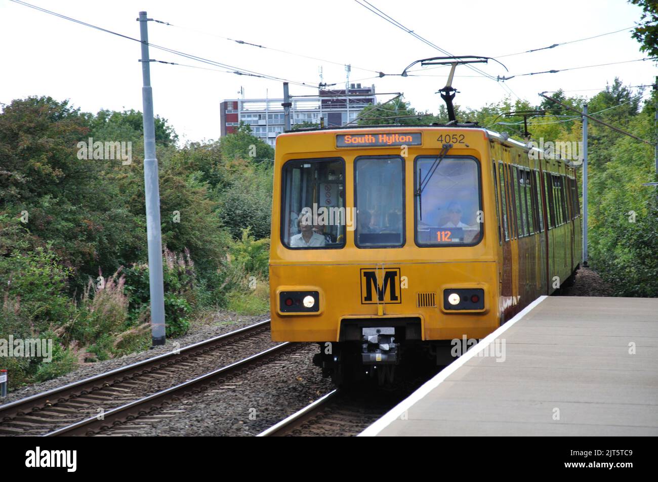 Newcastle metro train, Newcastle upon Tyne, UK Stock Photo - Alamy