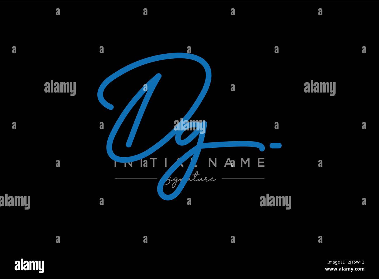DG signature logo template vector. Hand drawn Calligraphy lettering ...