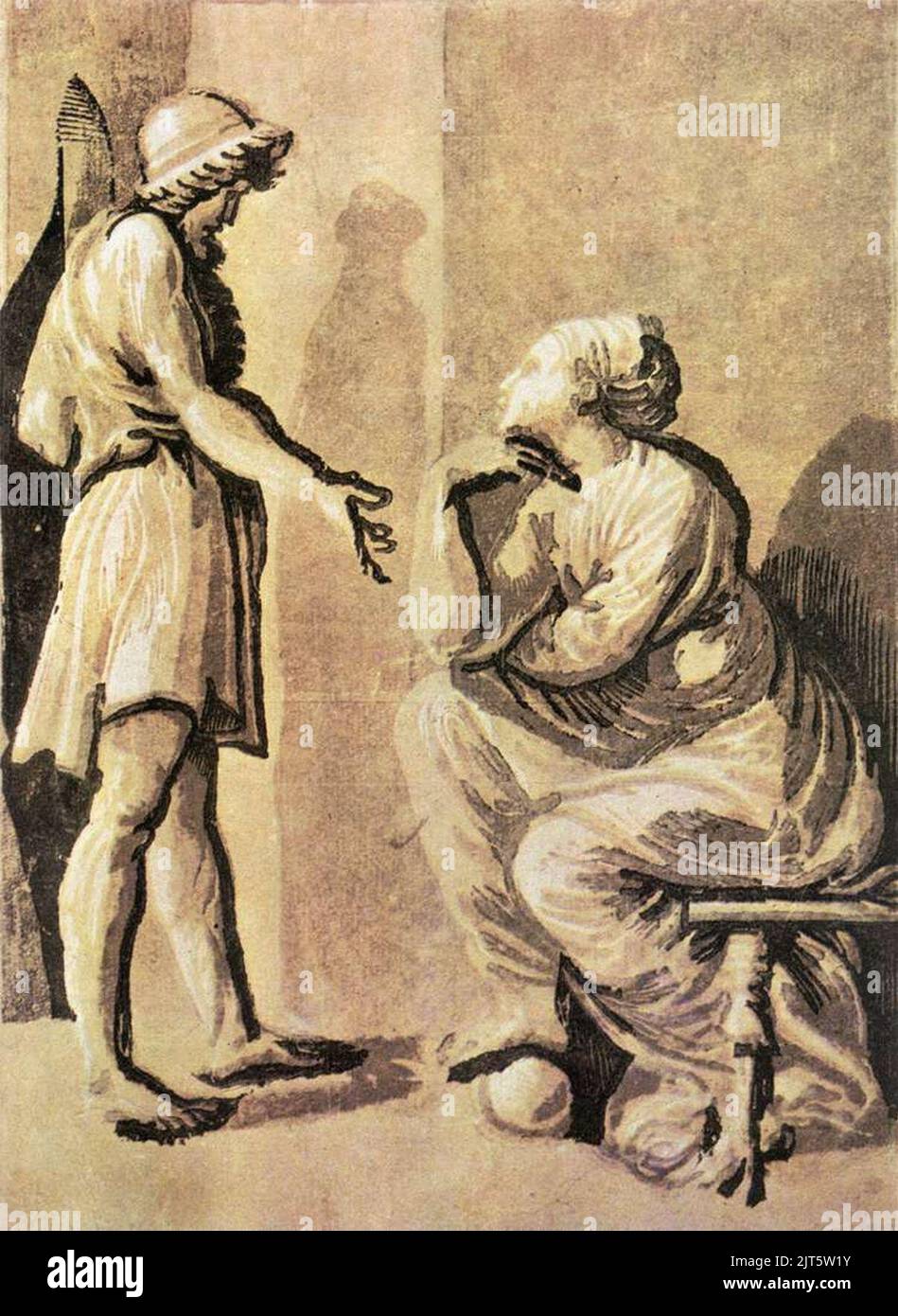 Ugo da Carpi - Hero and Sibyl Stock Photo - Alamy