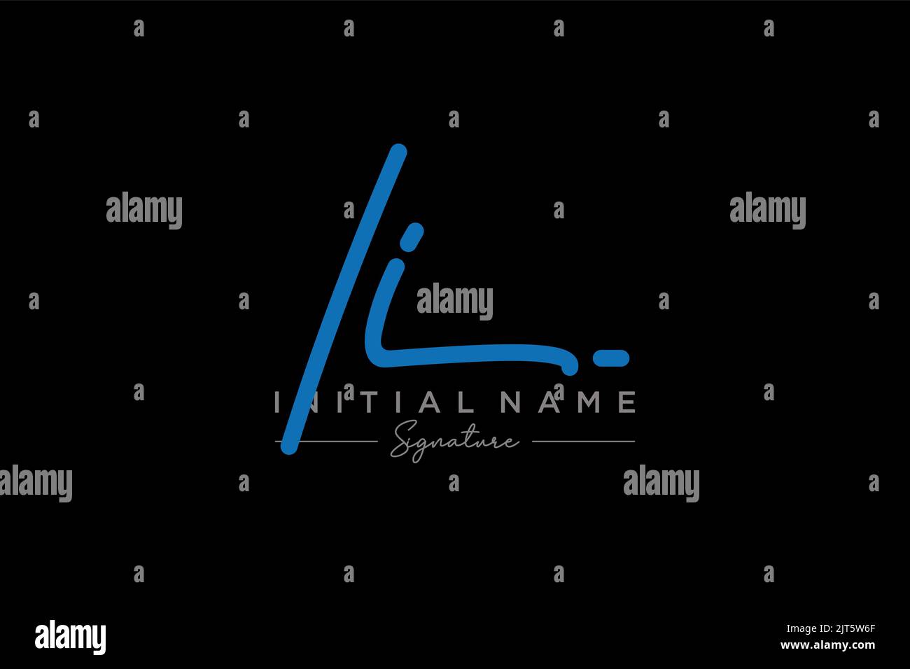 II signature logo template vector. Hand drawn Calligraphy lettering ...