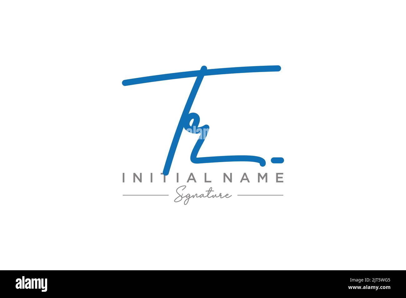 TR signature logo template vector. Hand drawn Calligraphy lettering ...