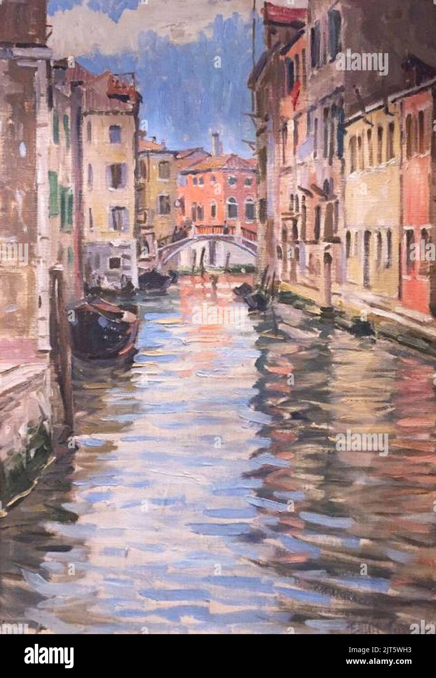 'Venice Canal Scene' by Elliot Bouton Torrey Stock Photo - Alamy