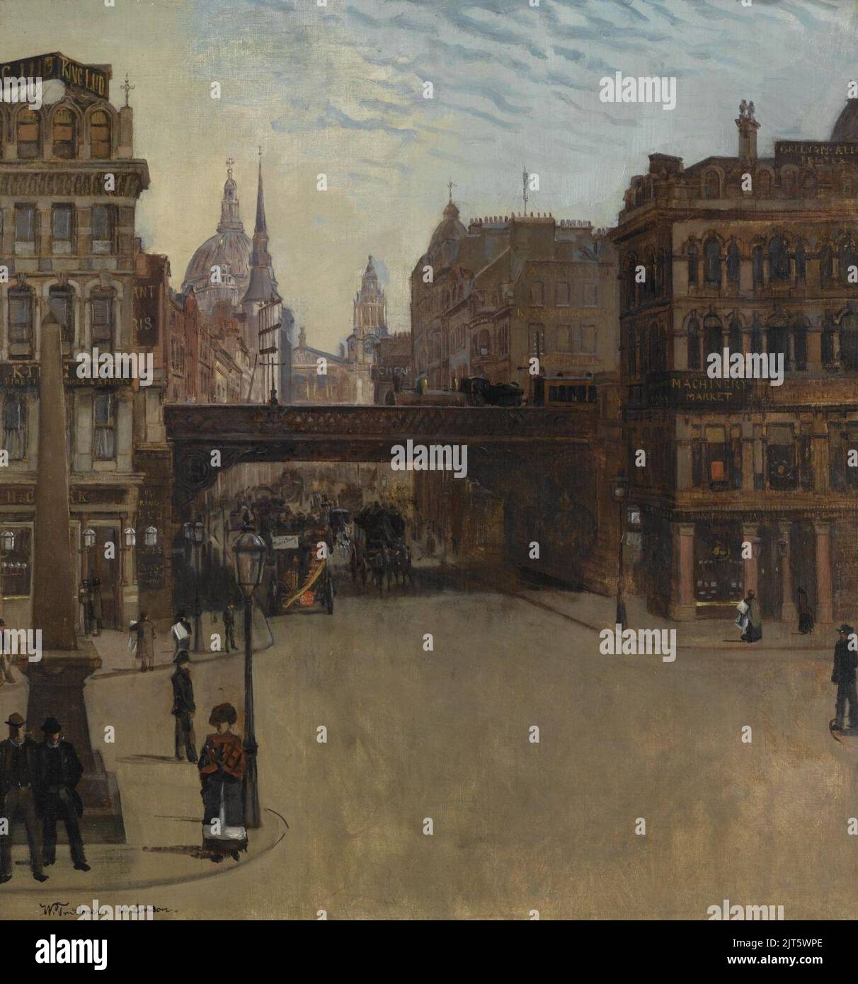 Wilhelm Trübner - Ludgate Hill, London (1884 Stock Photo - Alamy