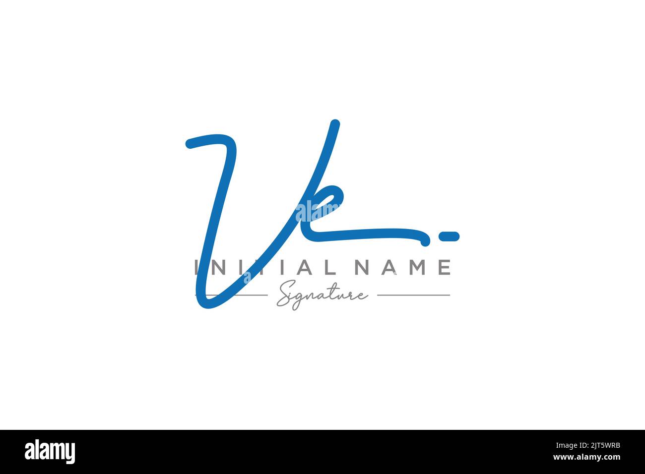 VE signature logo template vector. Hand drawn Calligraphy lettering ...