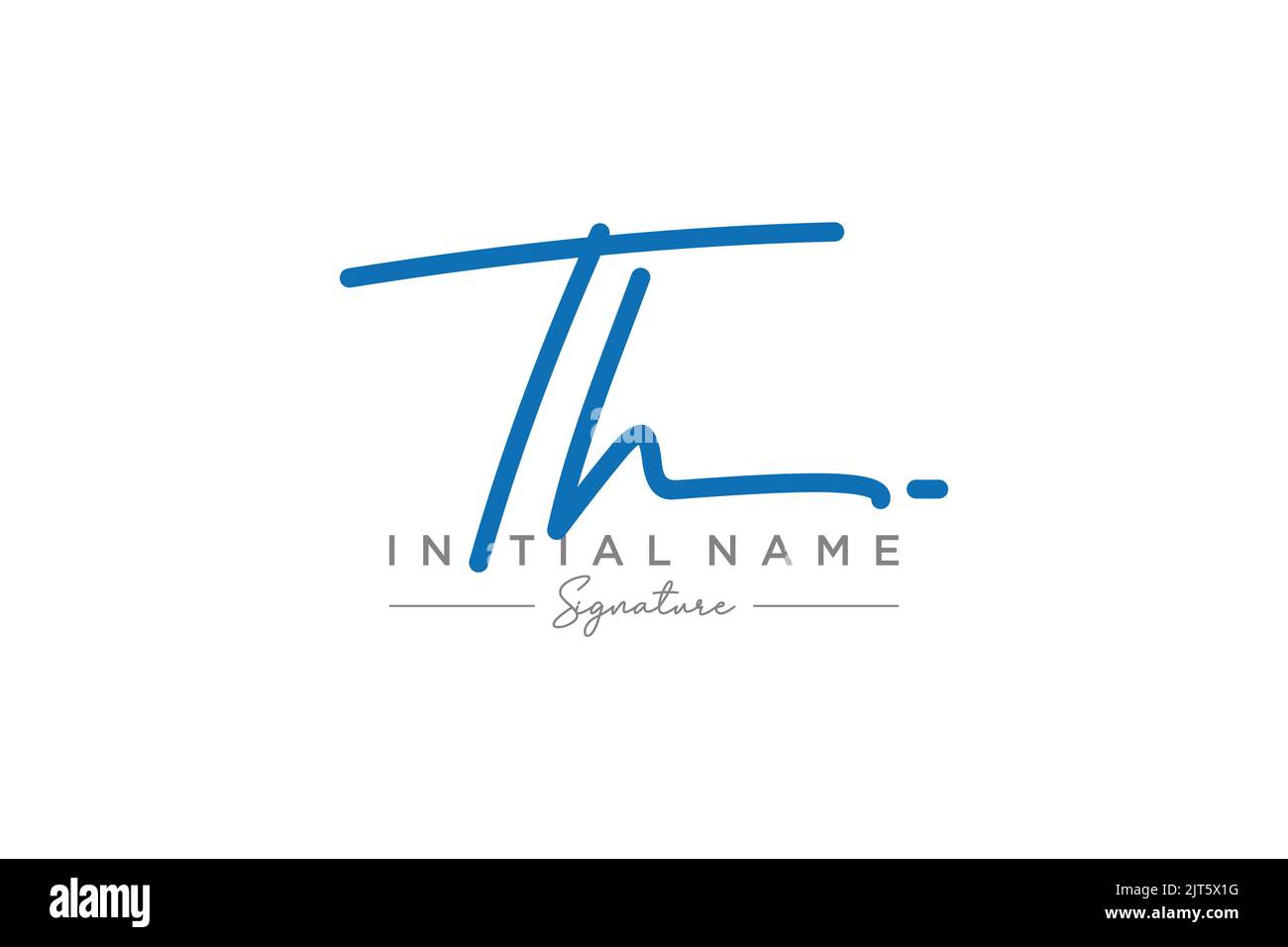 TH signature logo template vector. Hand drawn Calligraphy lettering ...