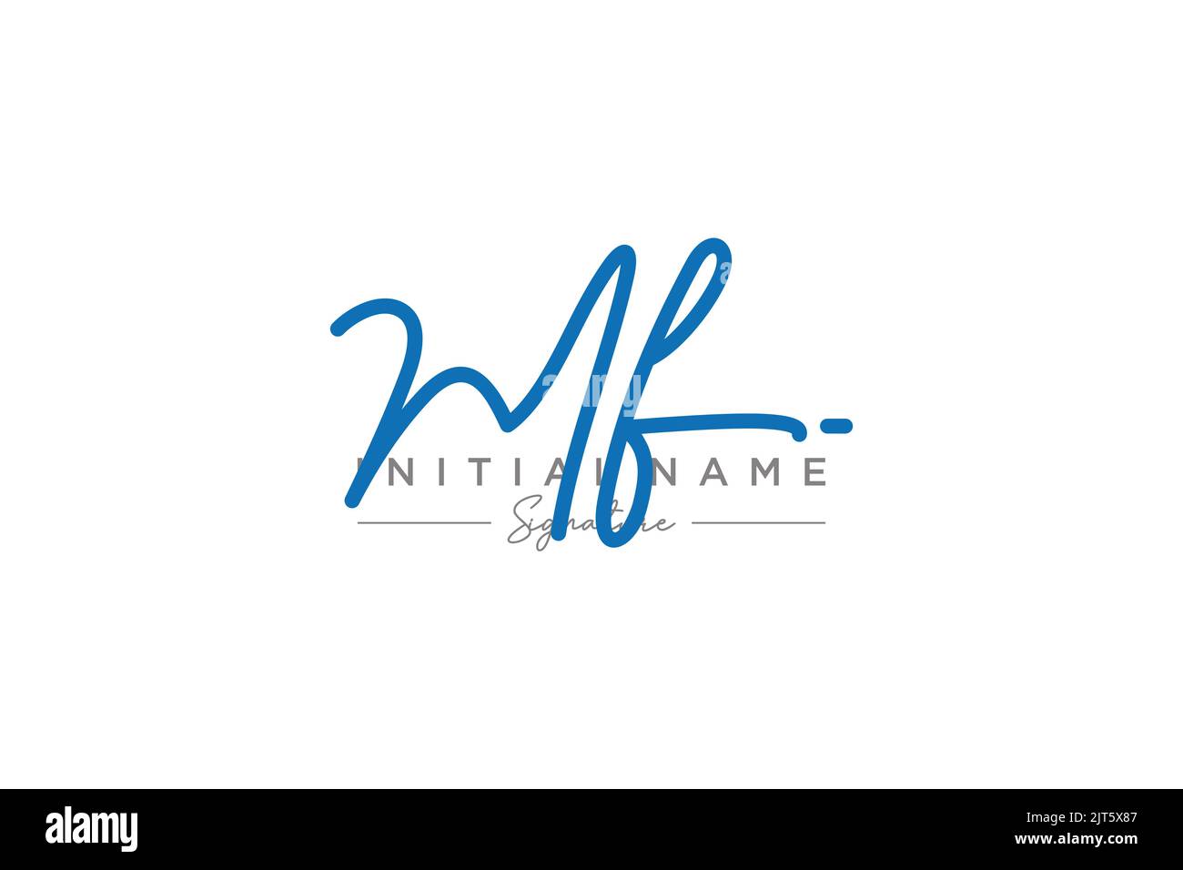 MF signature logo template vector. Hand drawn Calligraphy lettering ...