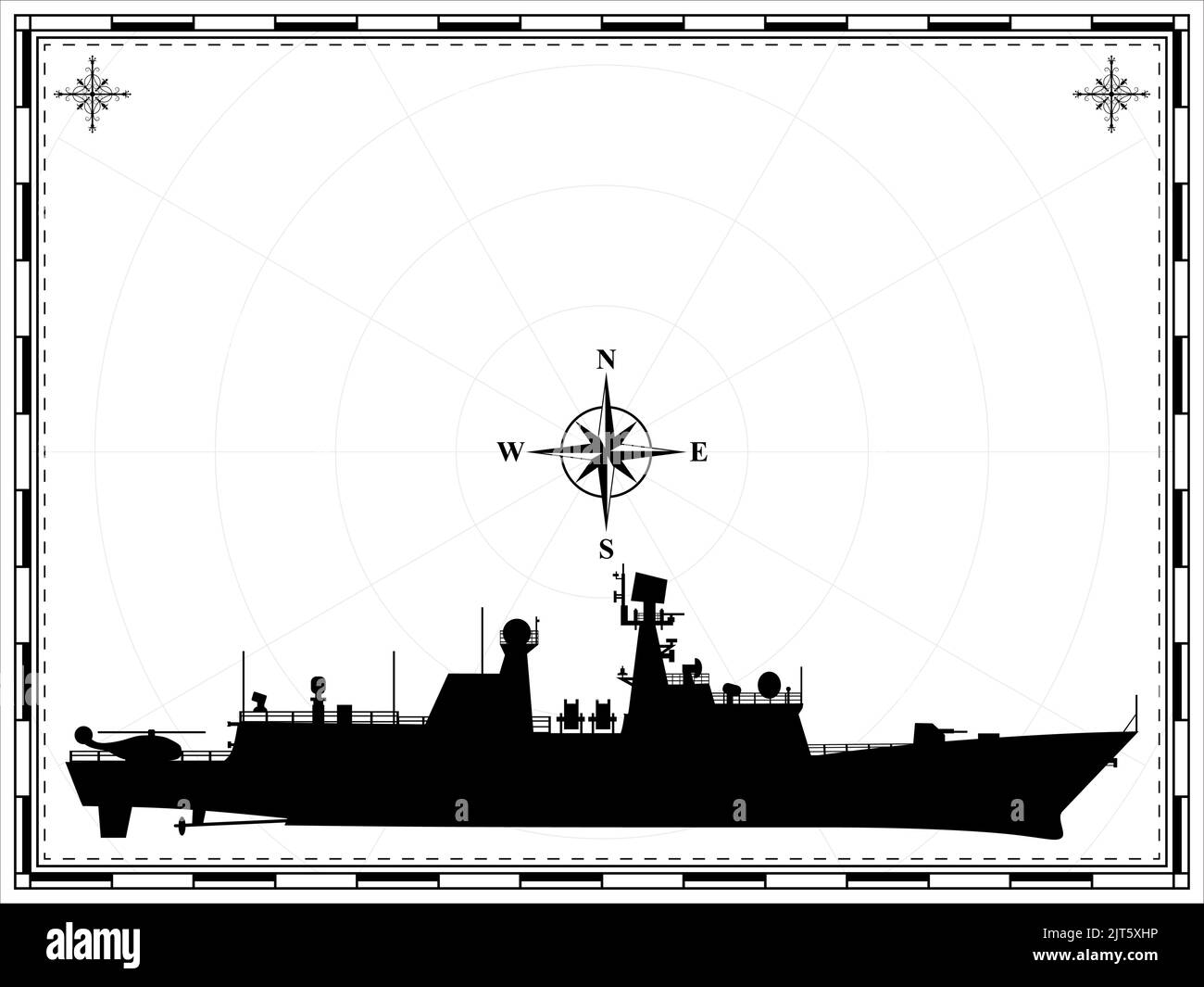 Military boat shipping container Black and White Stock Photos & Images ...