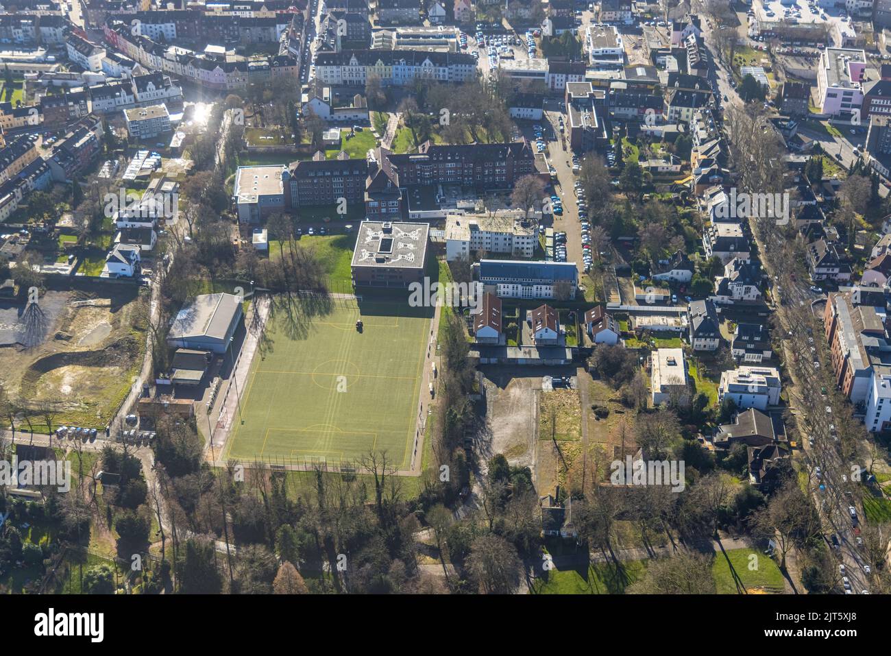 Aerial view, sports facility DJK Wattenscheid in Wattenscheid in Bochum ...