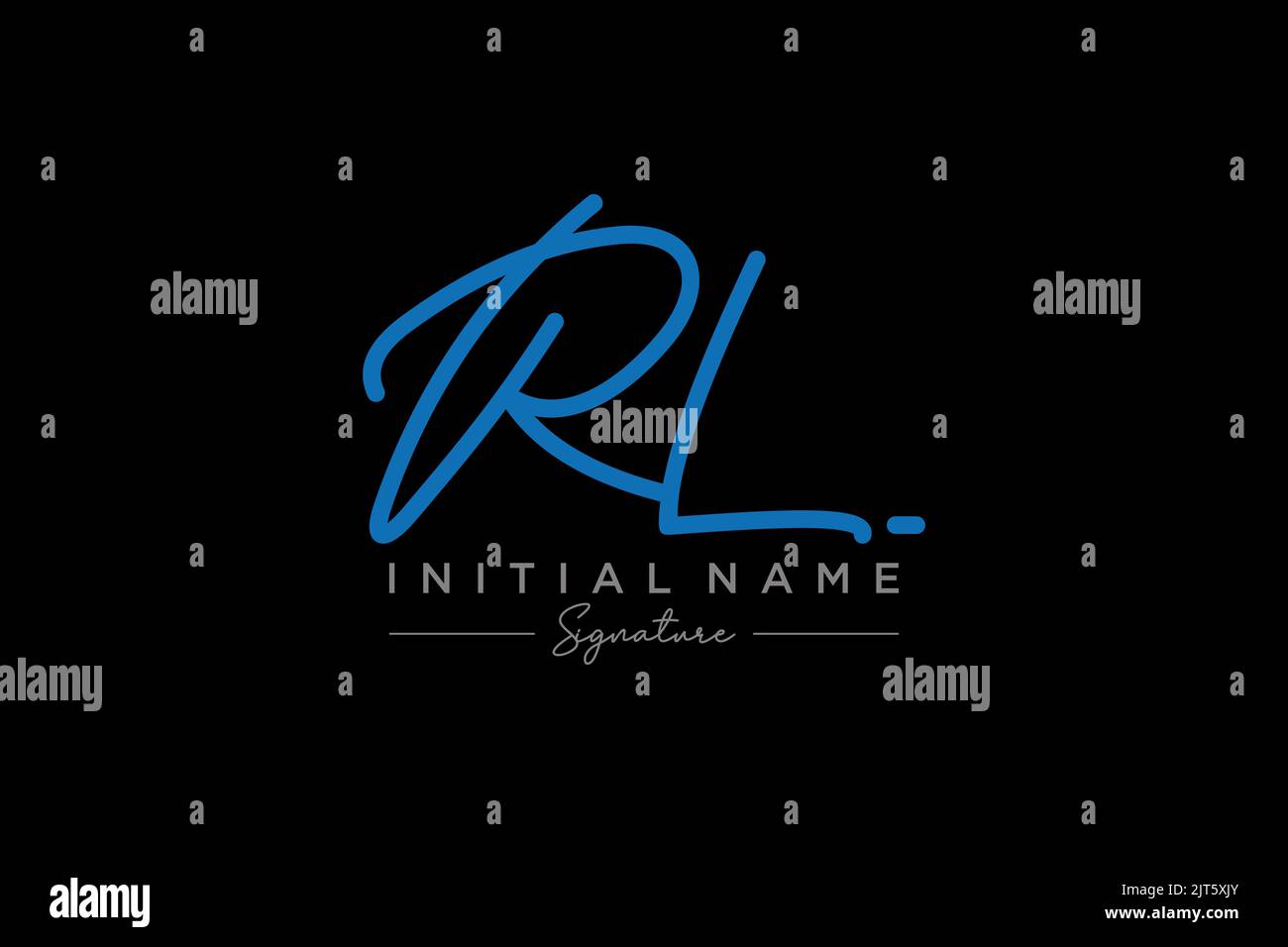 RL signature logo template vector. Hand drawn Calligraphy lettering ...