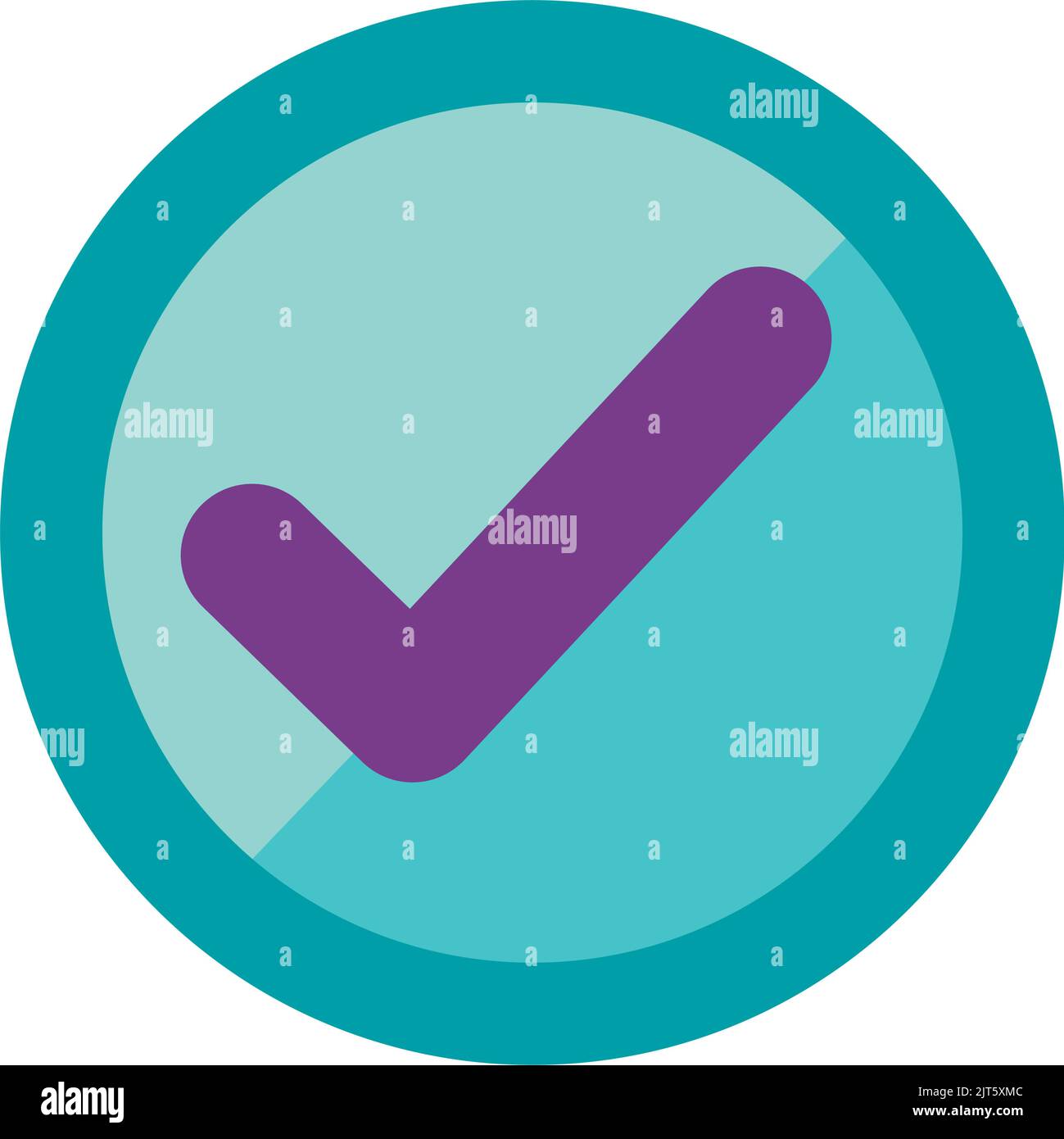 check symbol in circle icon Stock Vector Image & Art - Alamy