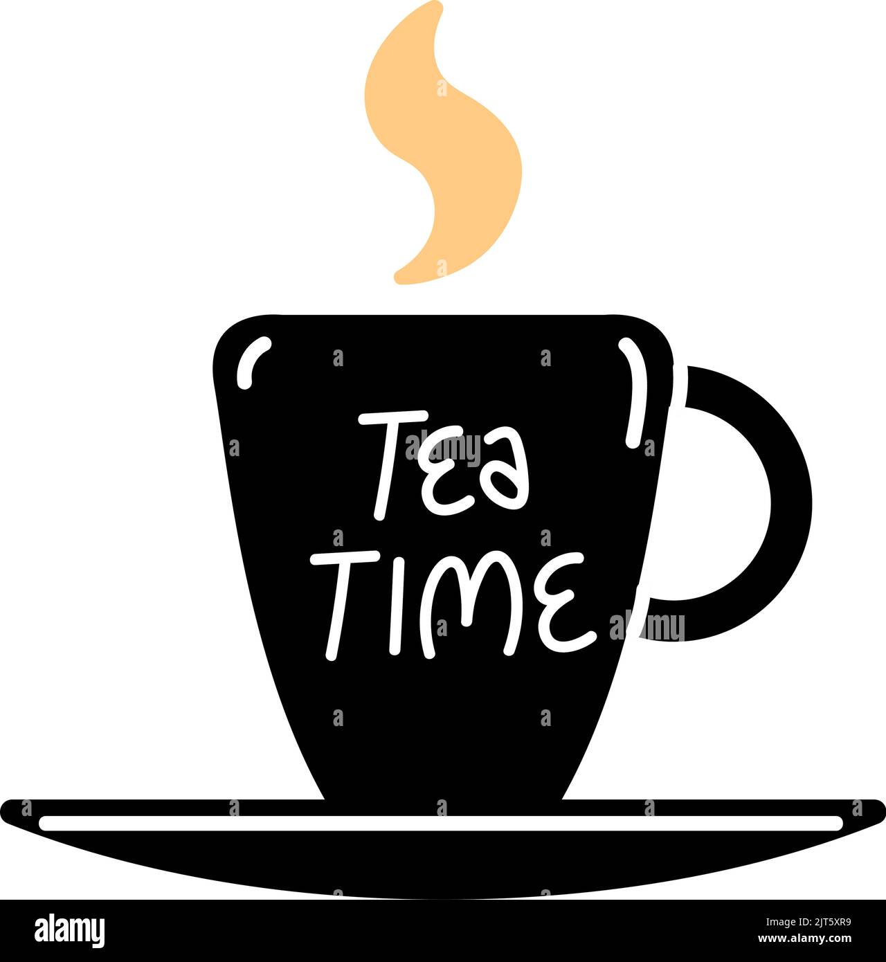 mug with tea time kitchen utensil Stock Vector Image & Art - Alamy