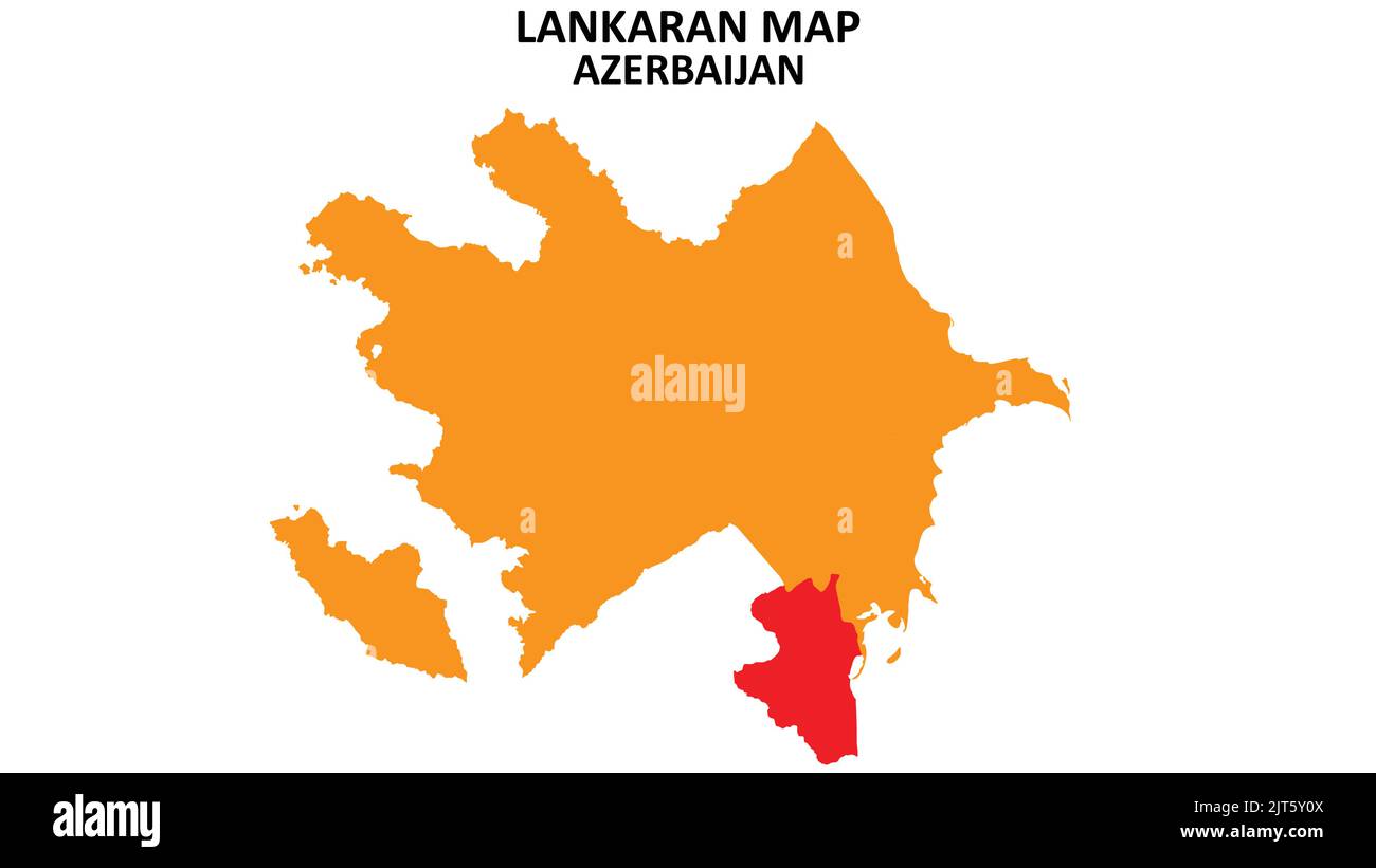 Lankaran State and regions map highlighted on Azerbaijan map Stock ...