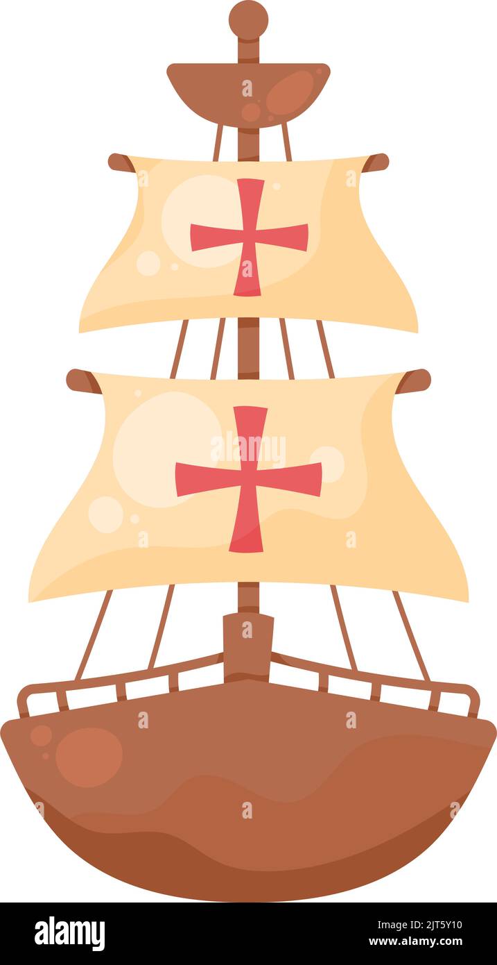 columbus caravel sailboat front icon Stock Vector Image & Art - Alamy