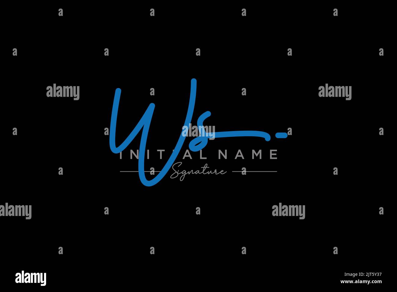 Ws signature Stock Vector Images - Alamy