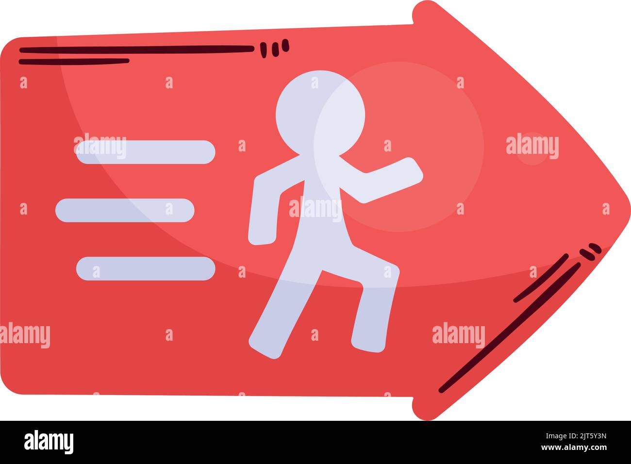 Emergency Exit Signal Arrow Icon Stock Vector Image And Art Alamy