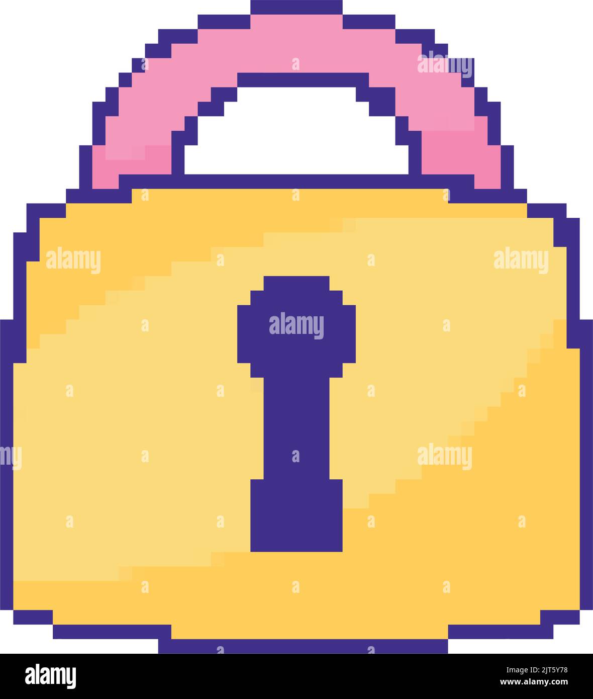 padlock pixel art style icon Stock Vector Image & Art - Alamy