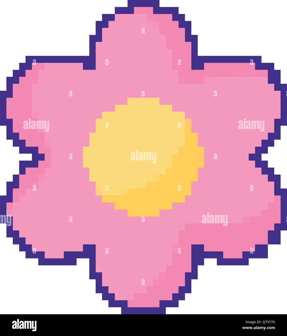 flower pixel art style icon Stock Vector Image & Art - Alamy