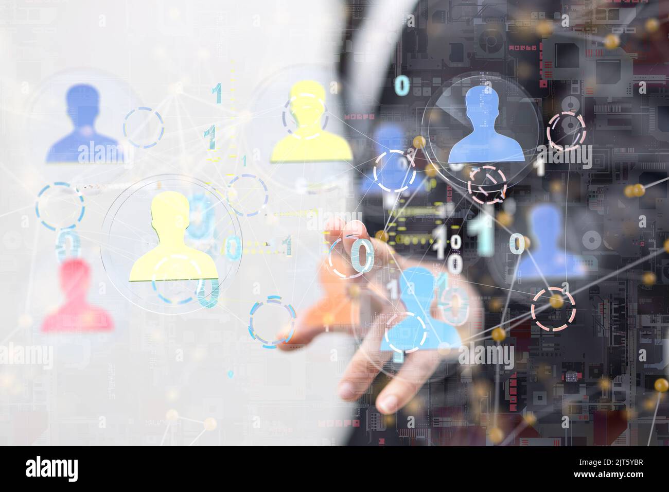 An Illustration Of Digital Networking Data Communication Concept And