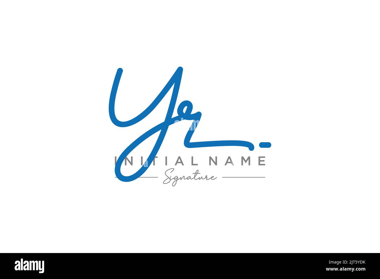 YR signature logo template vector. Hand drawn Calligraphy lettering ...