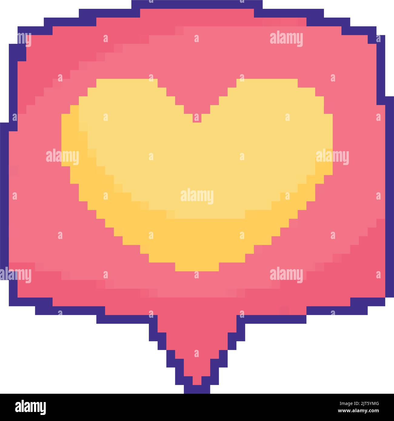 heart in speech bubble pixel art icon Stock Vector Image & Art - Alamy
