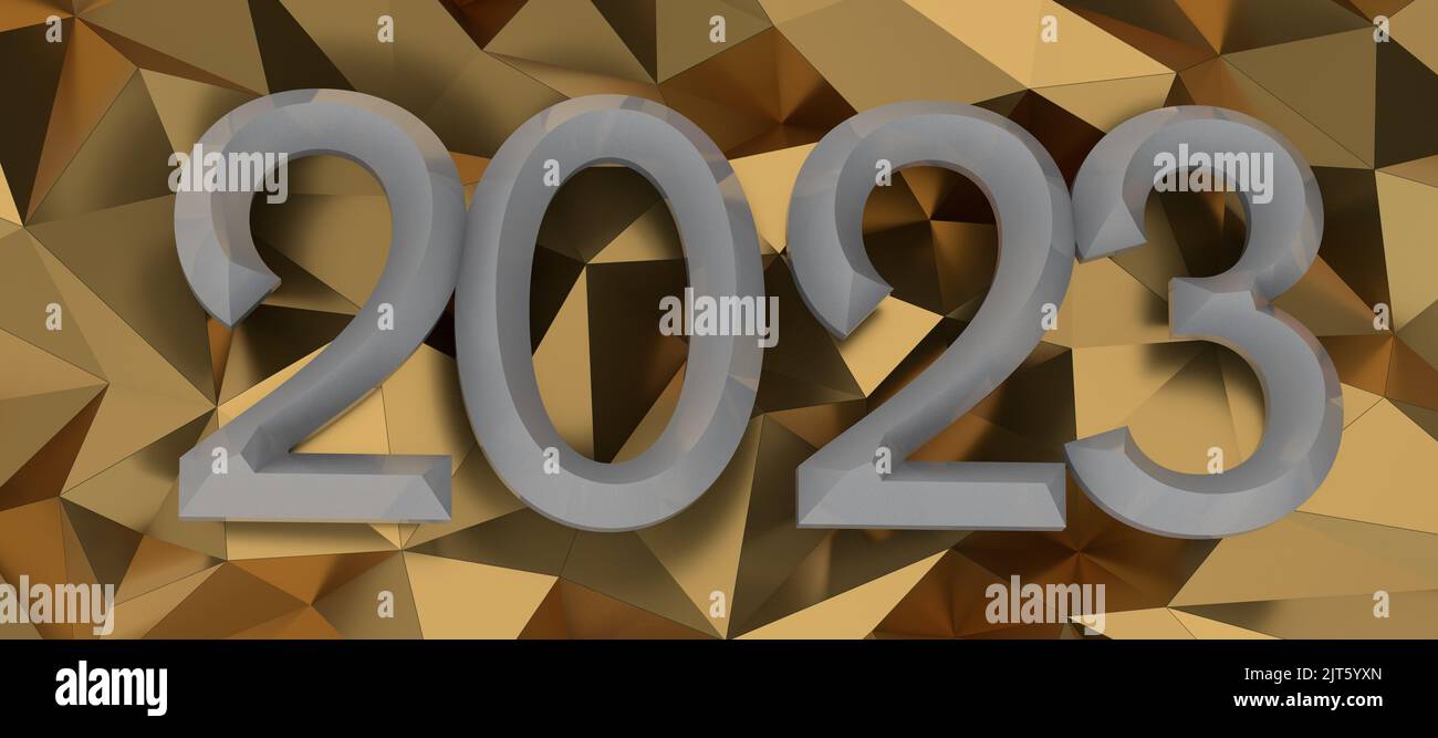 A 3D rendered Typography design of 2023 Stock Photo - Alamy