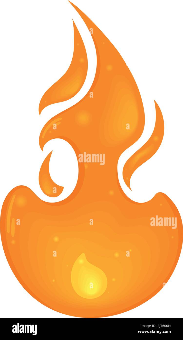 yellow fire flame isolated icon Stock Vector Image & Art - Alamy