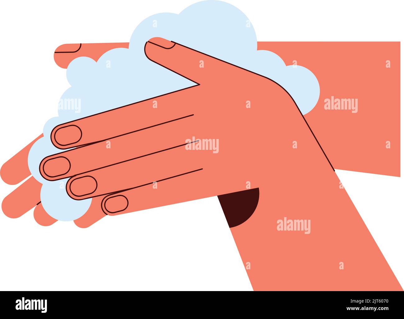 hands human washing with foam Stock Vector Image & Art - Alamy