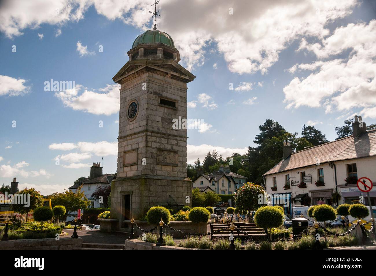 Freestanding Renaissance style three-stage granite Clock Tower in ...
