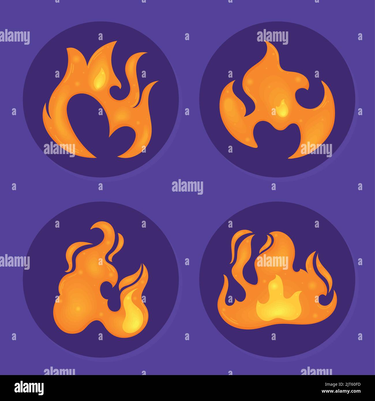 four fire flames set icons Stock Vector Image & Art - Alamy
