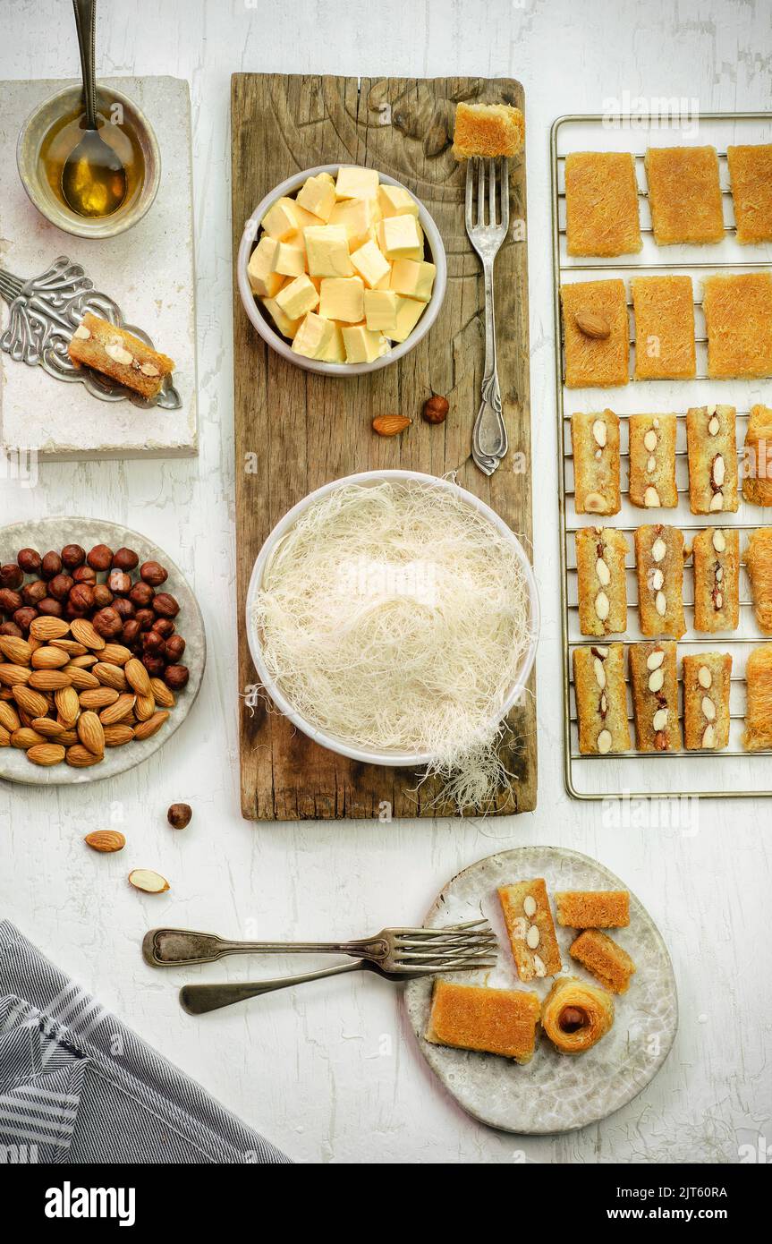 Arabic Cuisine; varieties of Middle Eastern pastries and Ramadan ...