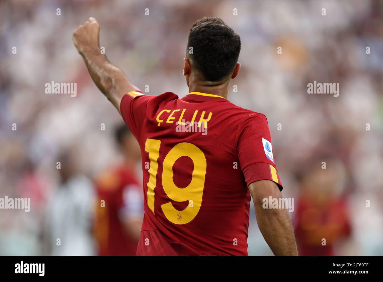 Mehmet Zeki Celik of As Roma gestures during the Serie A match beetween ...