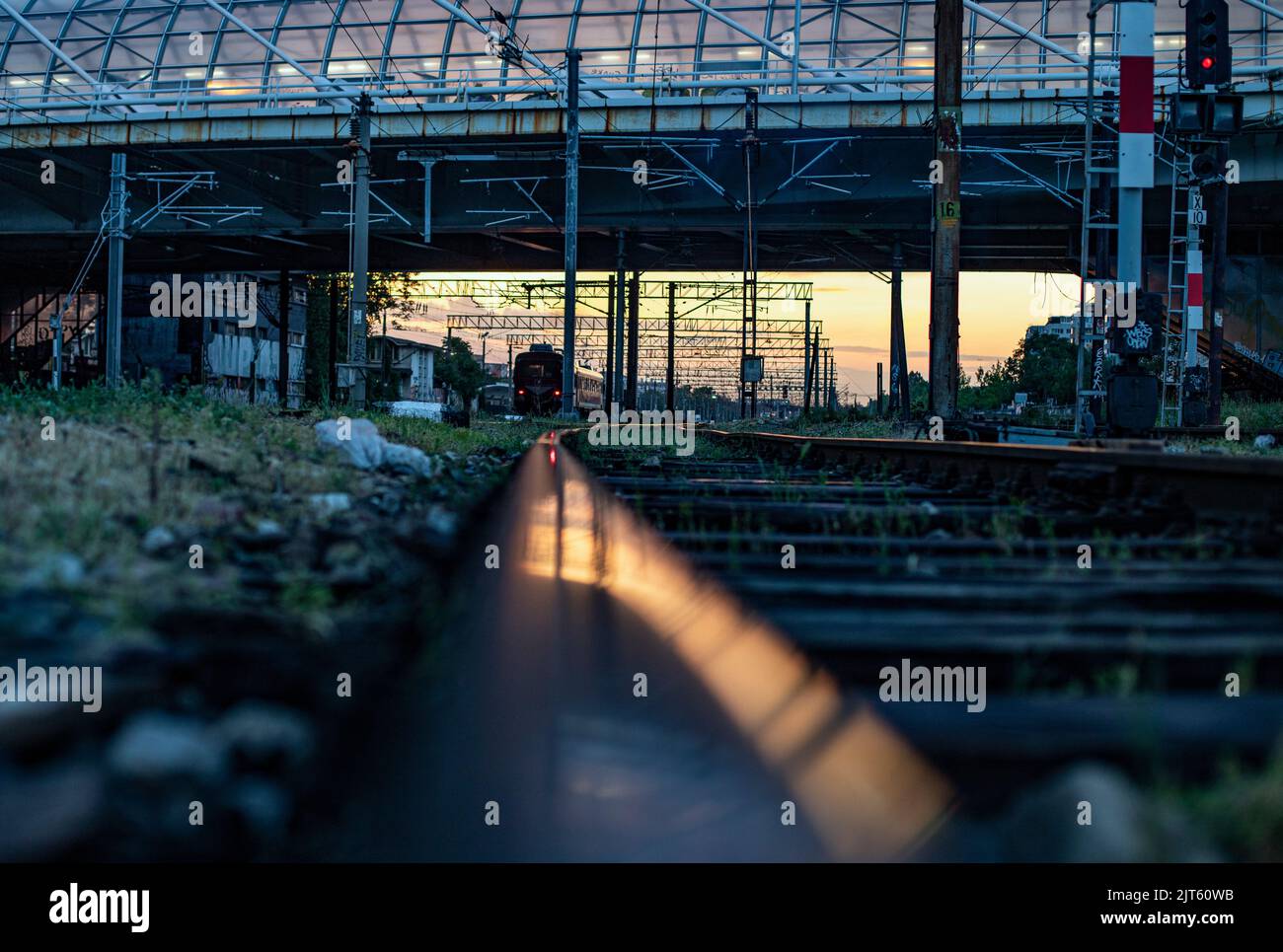 Train station in Romania Stock Photo - Alamy