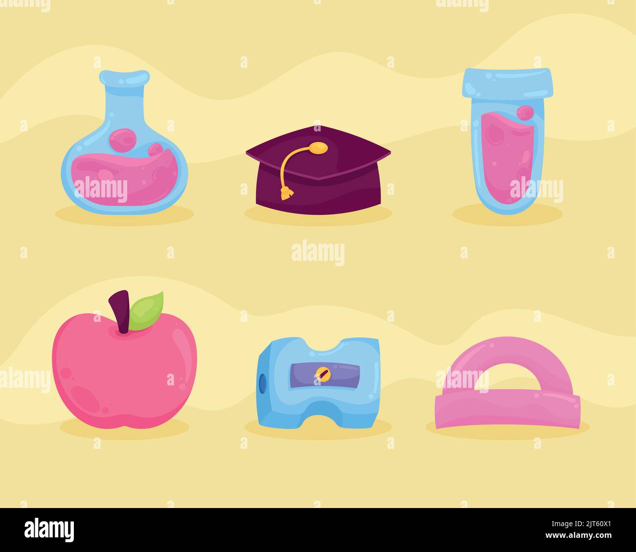 six school supplies set icons Stock Vector Image & Art - Alamy six school supplies set icons Stock Vector Image & Art - Alamy