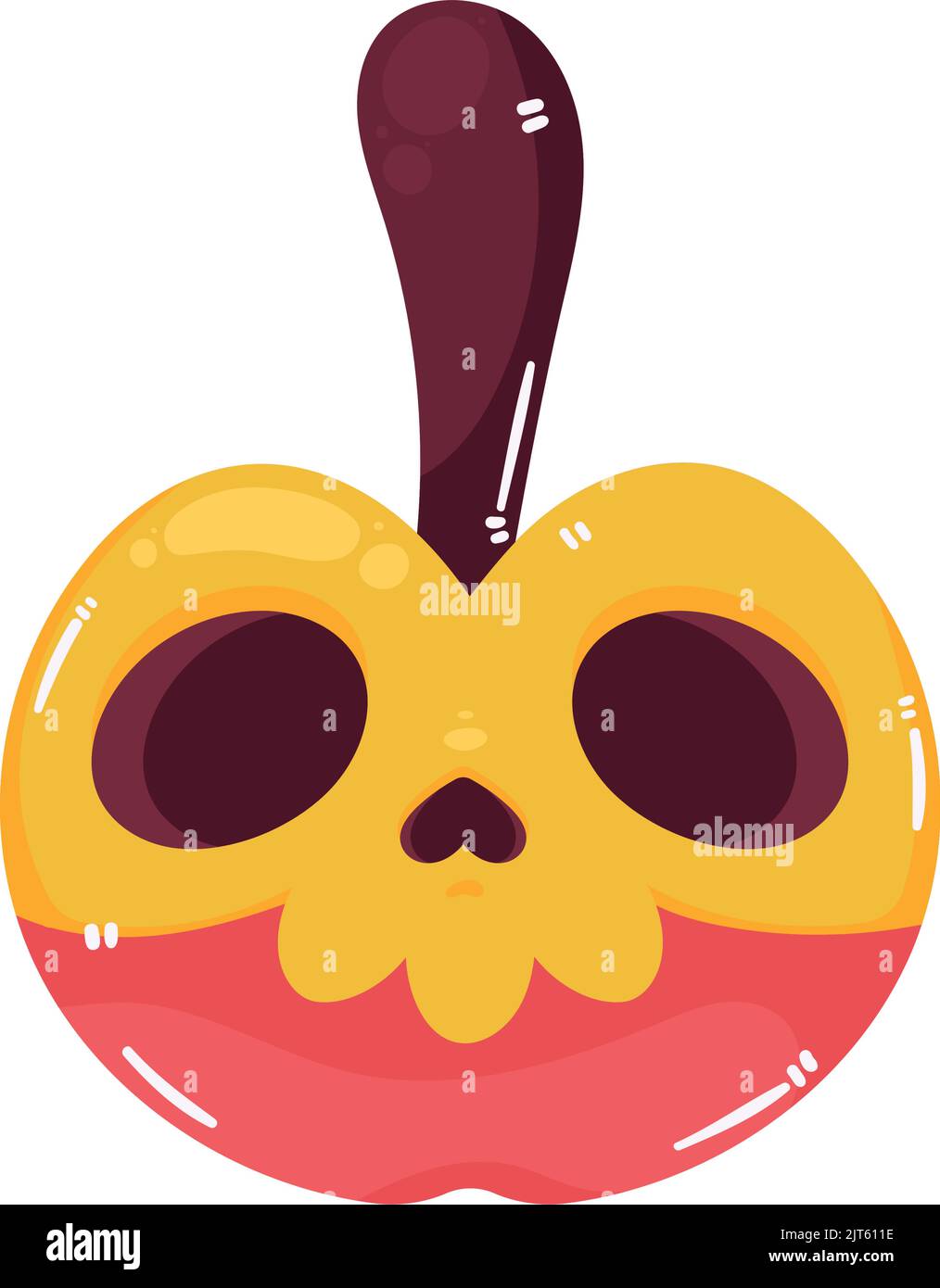 halloween sweet apple fruit icon Stock Vector Image & Art - Alamy