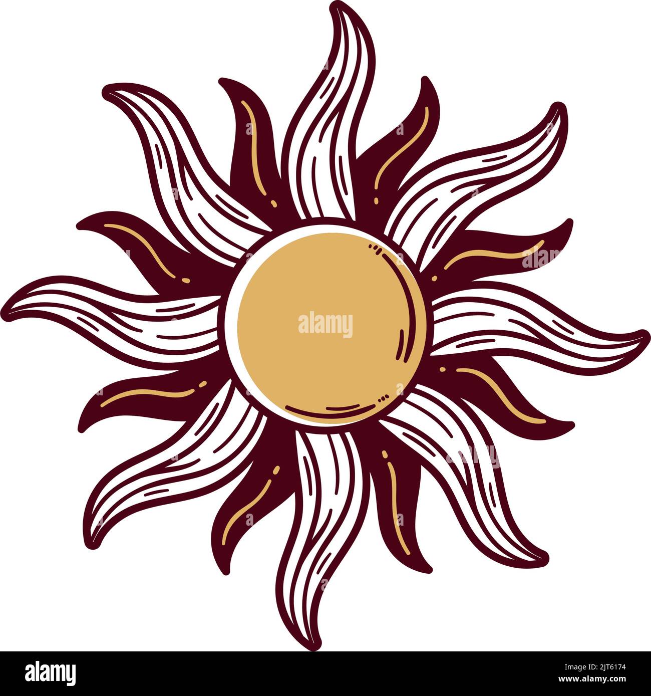 astrology golden sun symbol icon Stock Vector Image & Art - Alamy