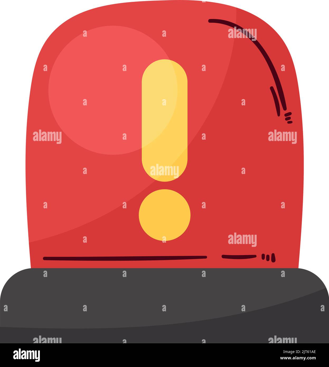 yellow alarm light emergency icon Stock Vector Image & Art - Alamy