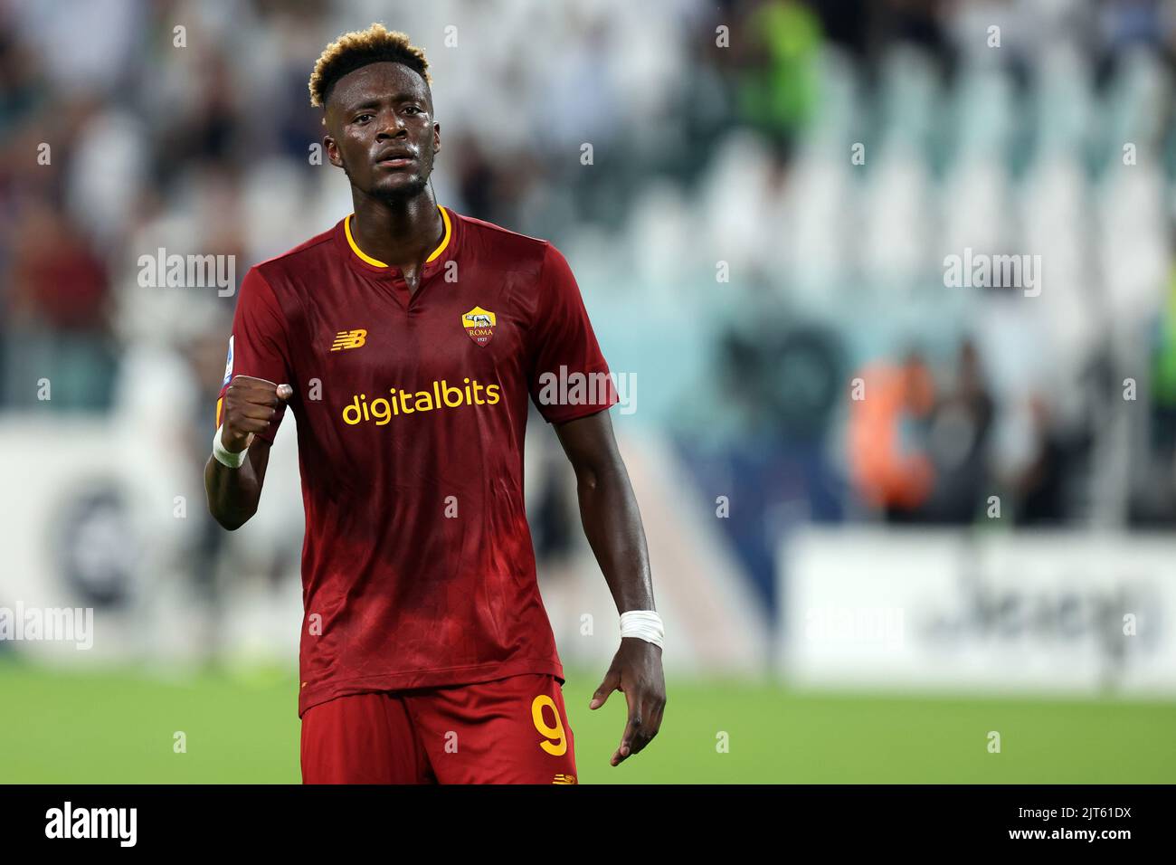 Tammy Abraham of As Roma celebrates after winning the Serie A match ...